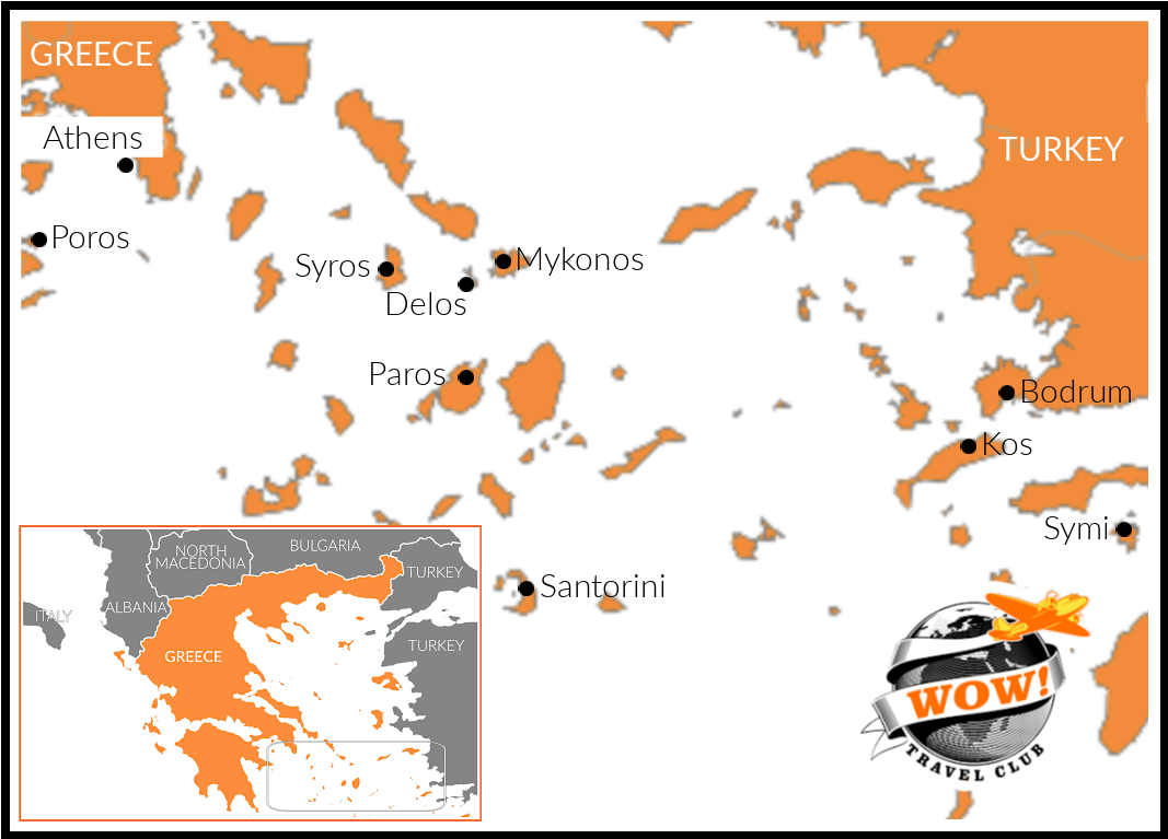 Greece – Map of Islands (1) | WOW! Travel Club