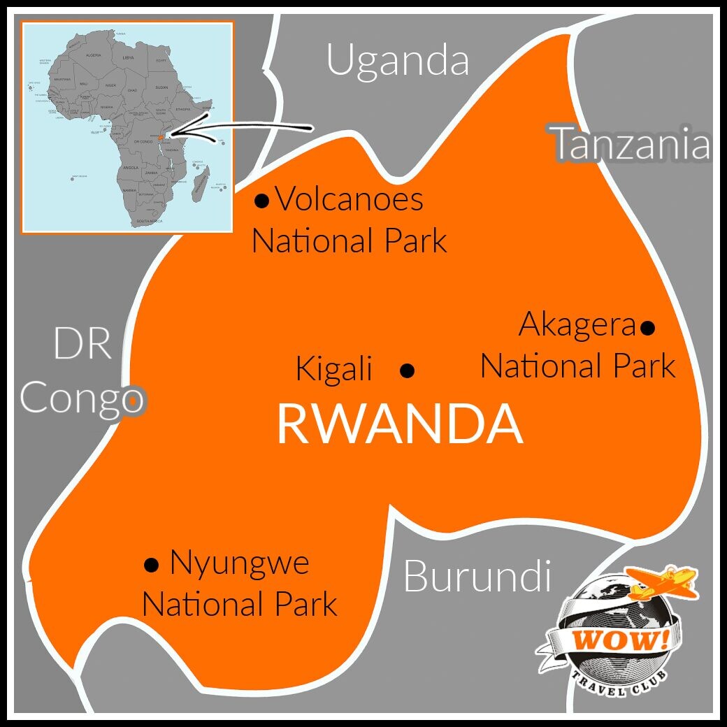 Rwanda Map with frame | WOW! Travel Club